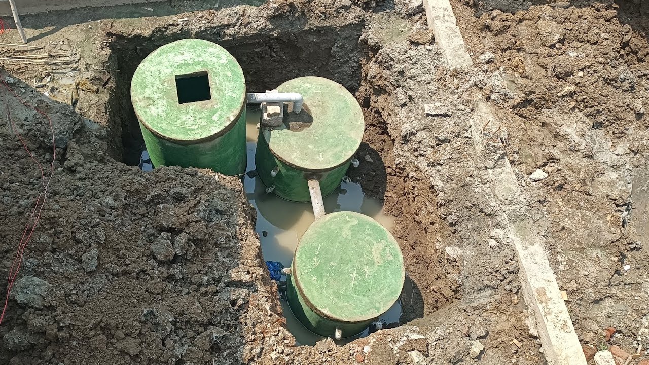 Non filling bio septic tank installation@ manimangalam - YouTube