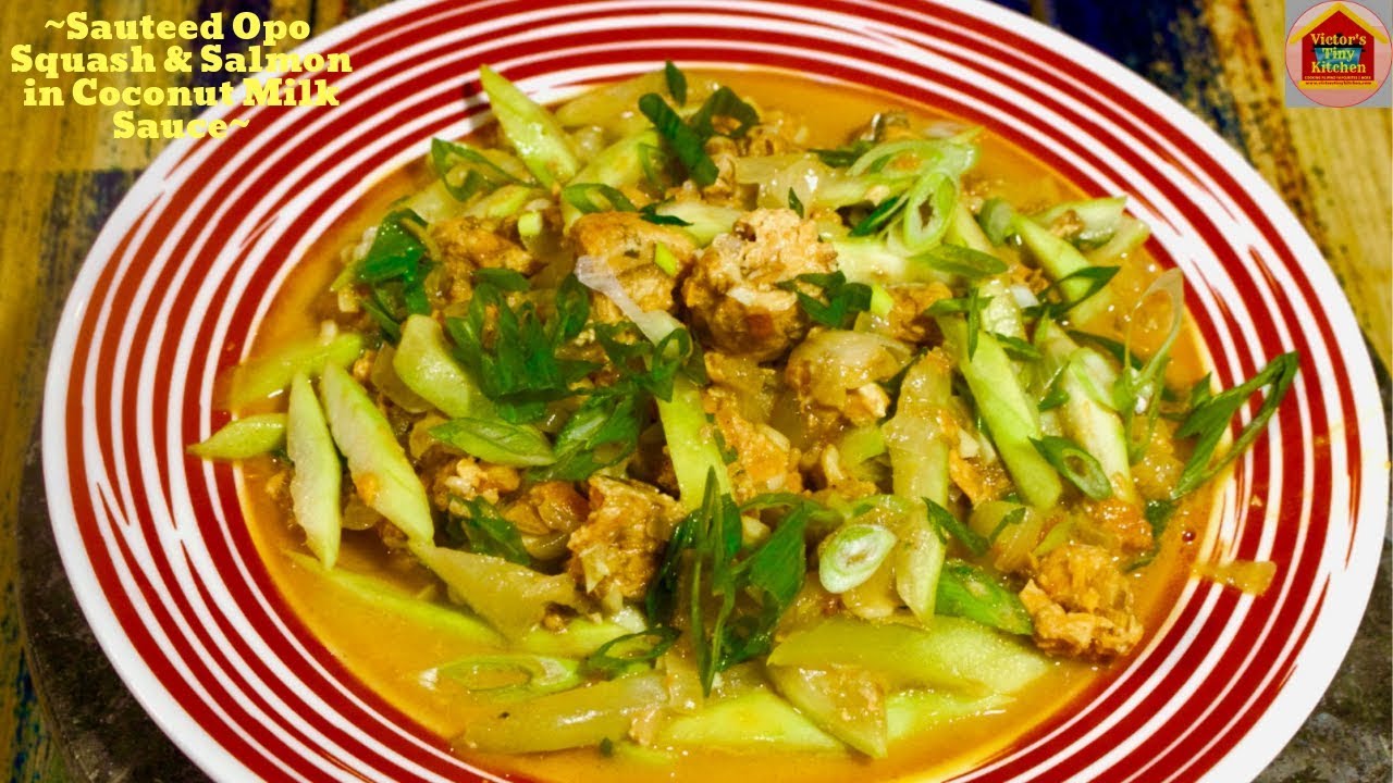 Opo Squash and Salmon Sautee - YouTube
