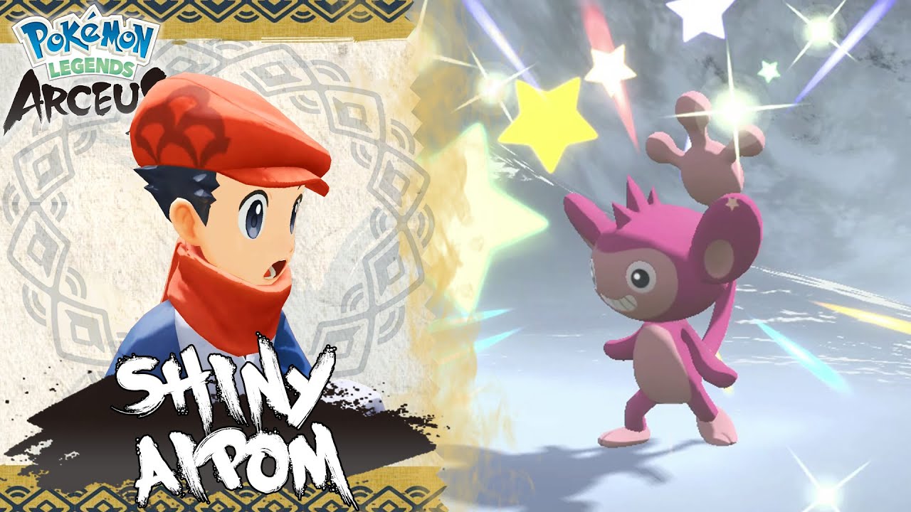 Shiny Aipom Found in Alabaster Icelands! Shiny Living Dex Series in ...