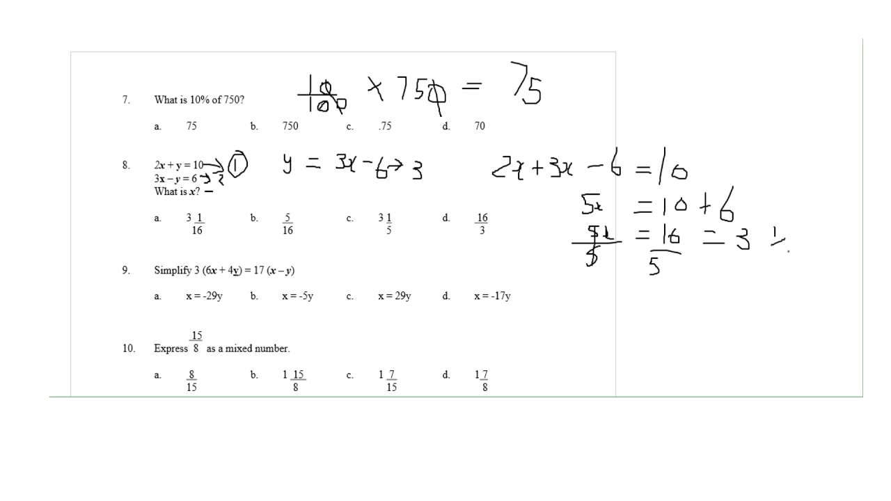 JDF MATH ENTRANCE TEST PREPARATION - YouTube