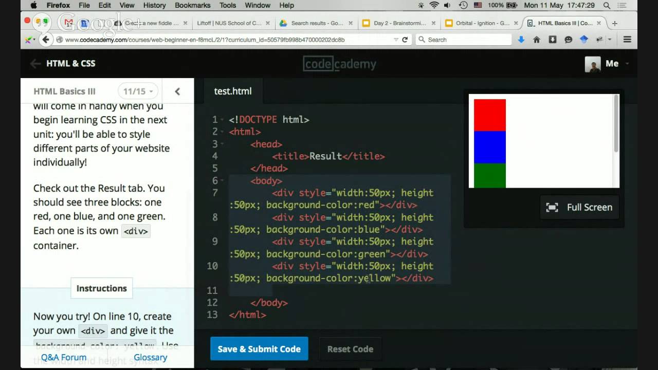 [NUS Orbital 2015] HTML / CSS Part 2 - YouTube
