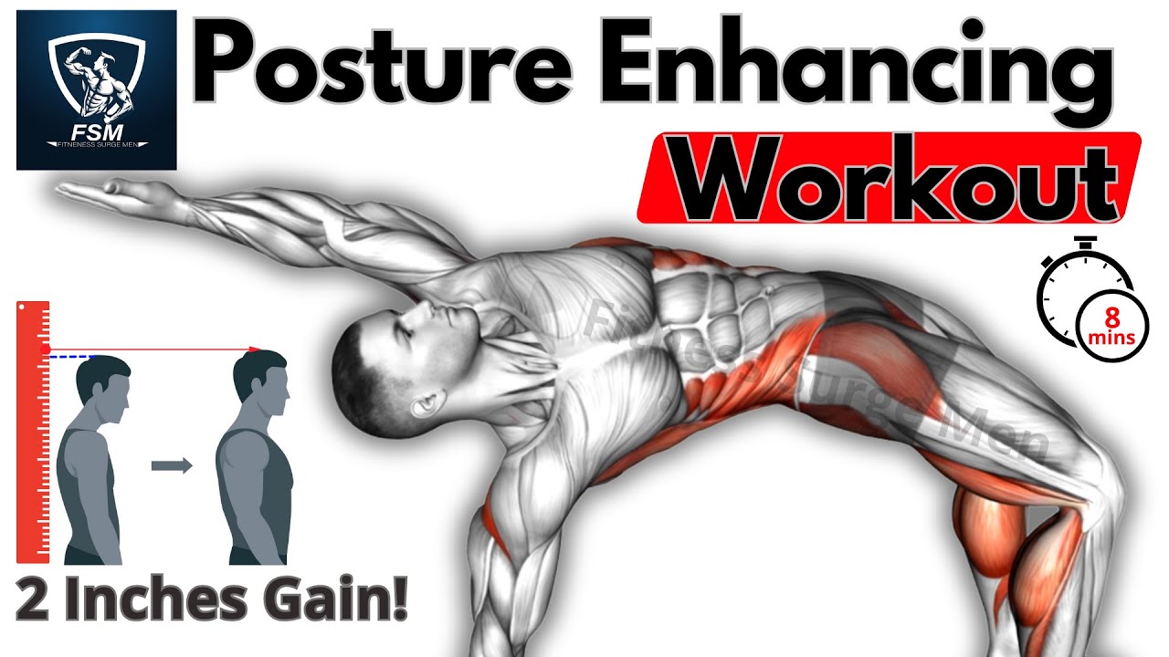 Stand Tall: 8 Min Posture Enhancing Workout - YouTube