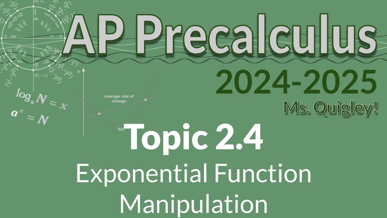 Appc 24 Exponential Function Manipulation Youtube 3355