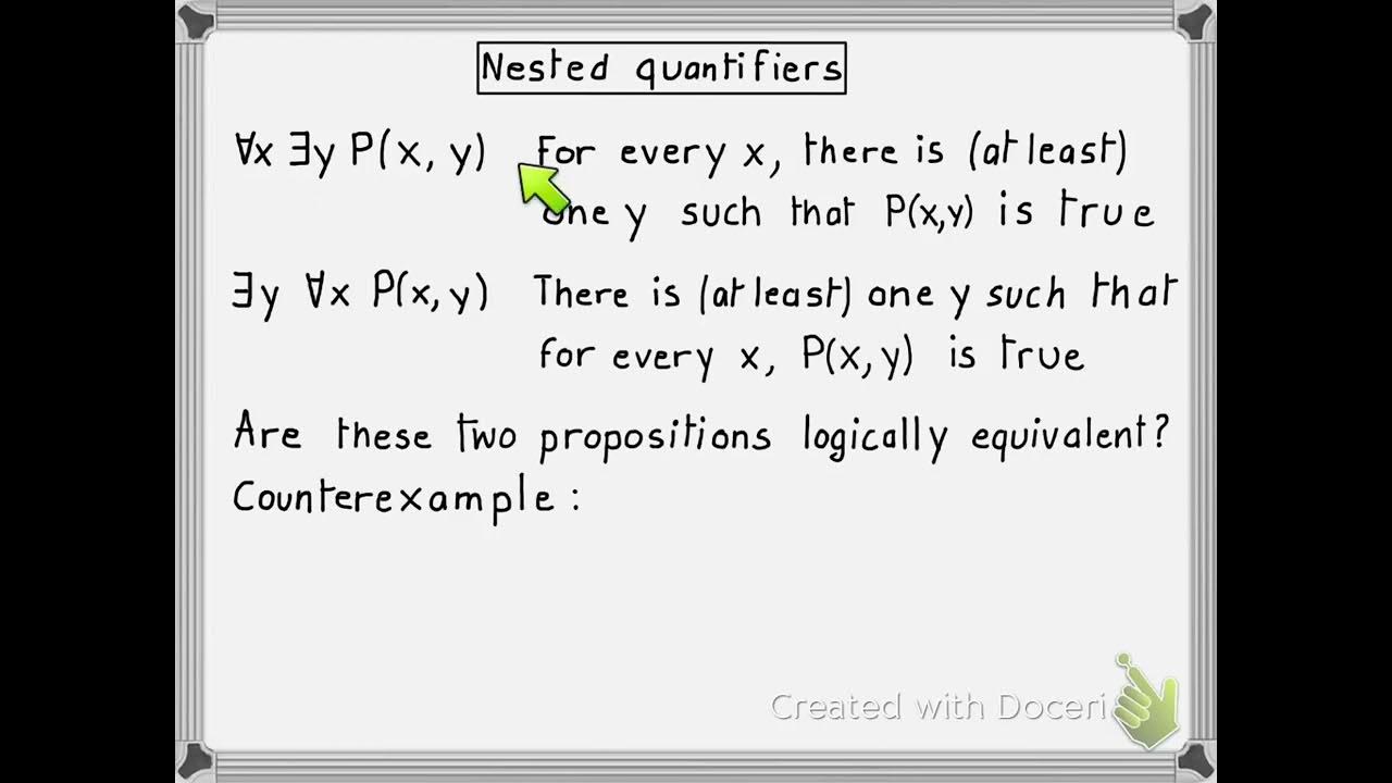 Discrete Structures [Lecture 7 / Segment 1] - Predicate logic - Part 10/20 - YouTube