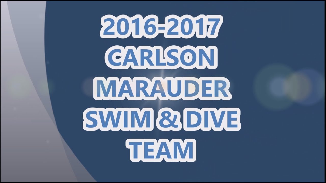 2016-2017 Gibraltar Carlson Marauders Swim & Dive Team - YouTube