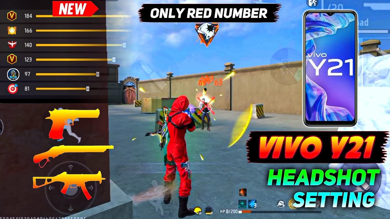 Free Fire Headshot Setting || Vivo Y21 Sensitivity Setting Secret ...
