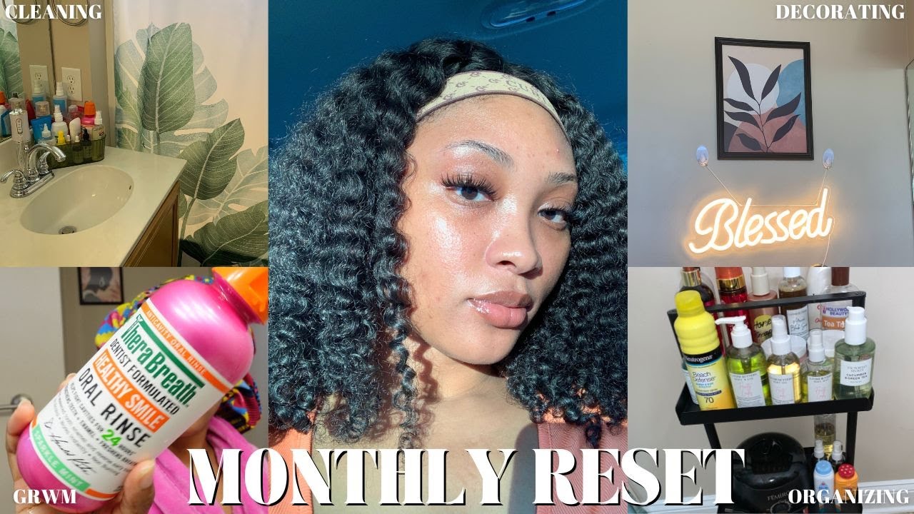MONTHLY RESET 💕 | decorating my bathroom, maintenance routine ...