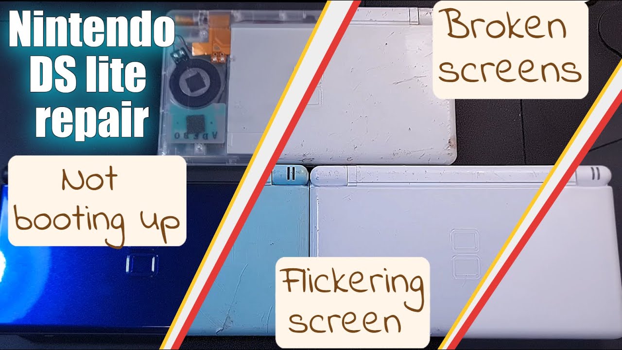 Repairing three broken DS lite units - YouTube