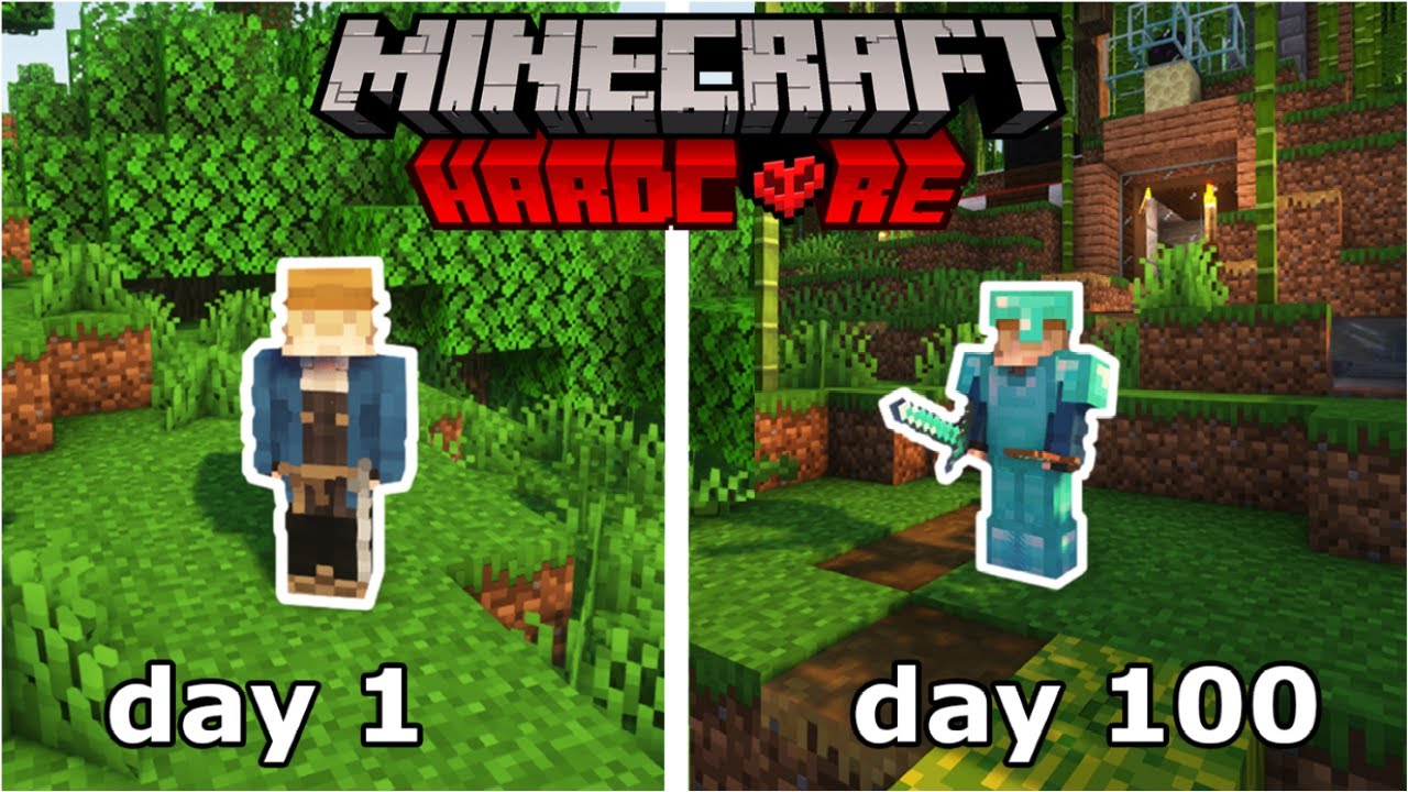 I Survived 100 Days In Hardcore Minecraft! - YouTube