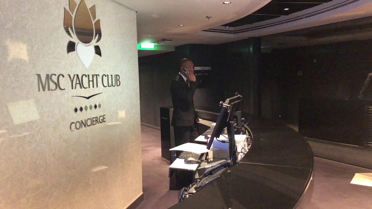 Swarovski Crystal Stairs MSC Meraviglia Yacht Club Concierge Area - YouTube