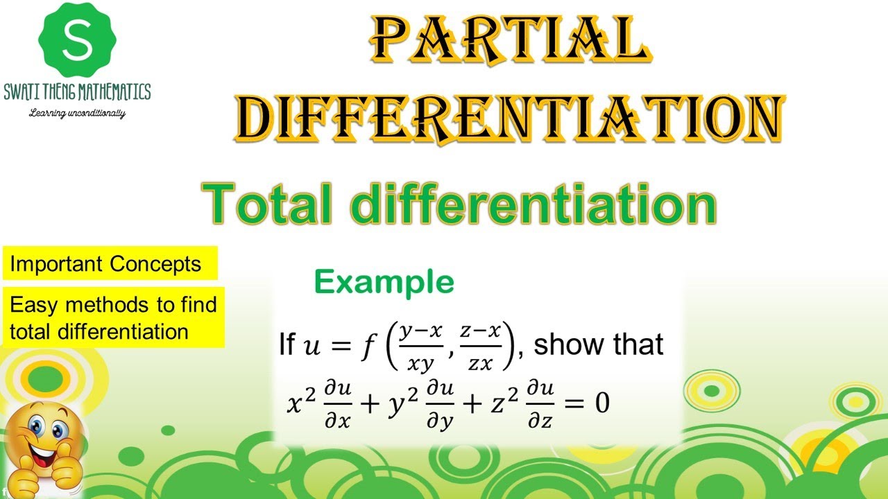 Total differentiation example|| chain rule || partial differentiation ...