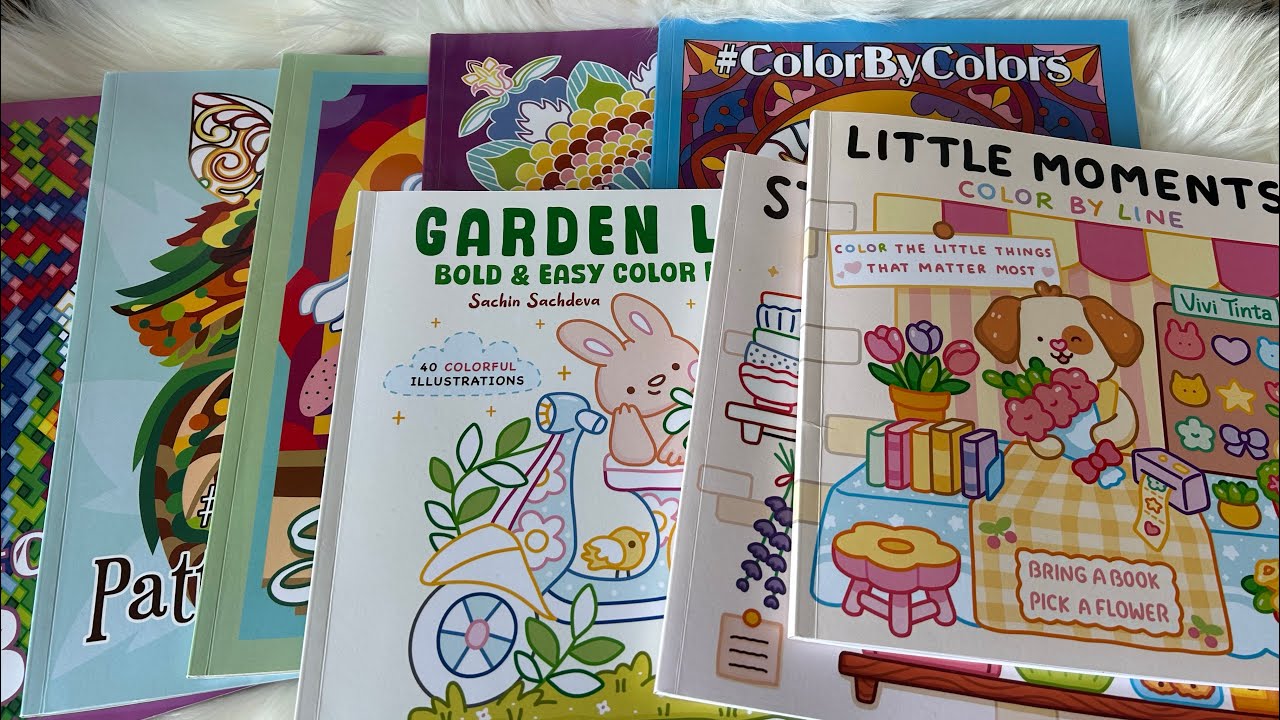 My Color By Color Coloring Book Collection! 🎀🩷 - YouTube