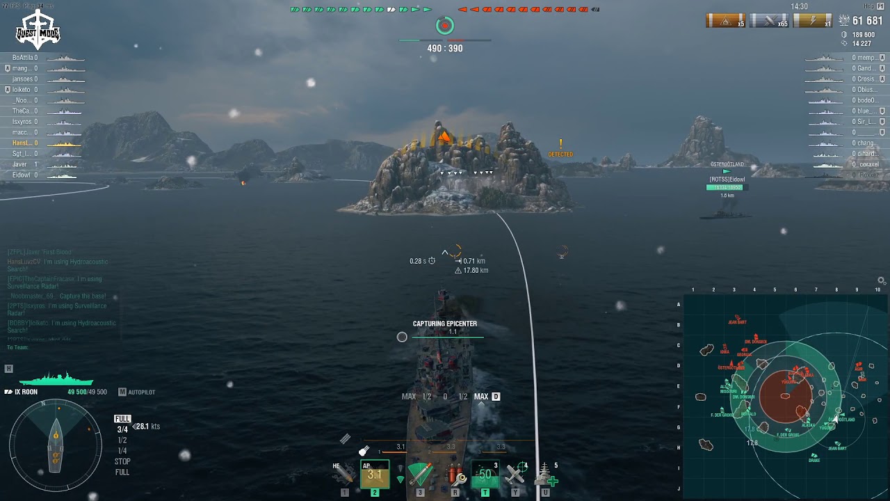 World of Warships - Roon vs Agir - YouTube