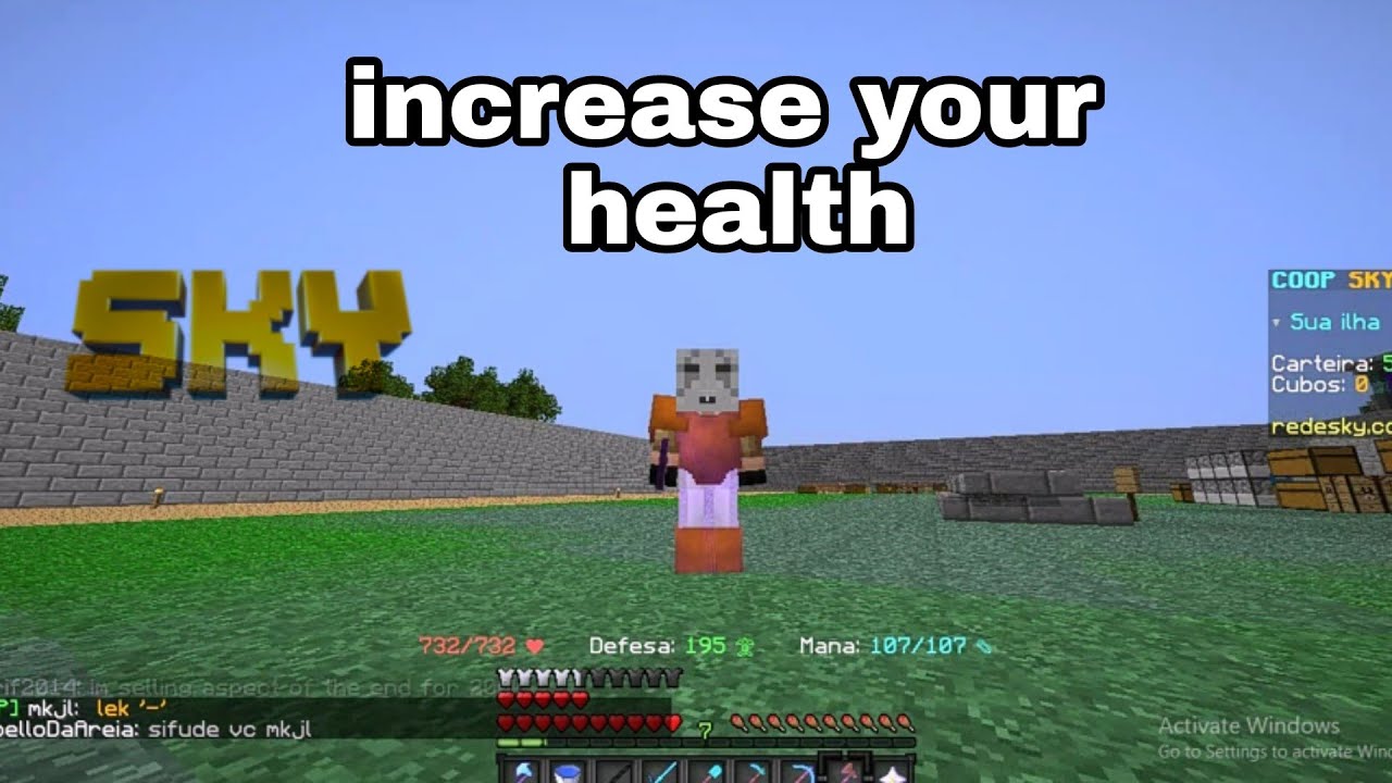 how to increase health in redesky server - YouTube