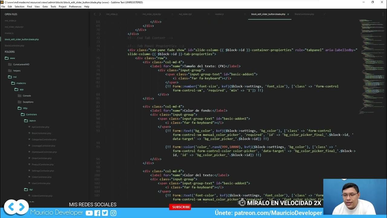 Laravel: CMS con e-commerce #274 - Bloque de tipo botón #2 - YouTube