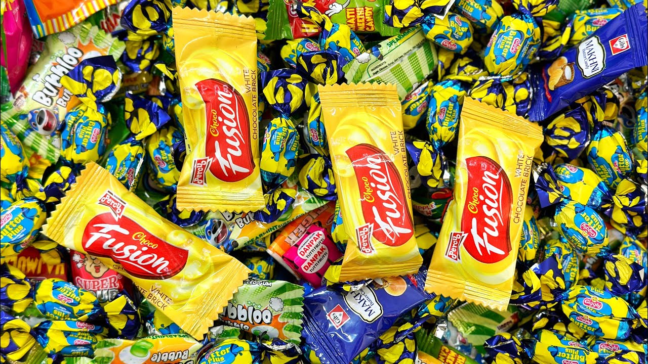 Satisfying Video | Yummy Rainbow FUSION Candies and Lollipops Unpacking ...