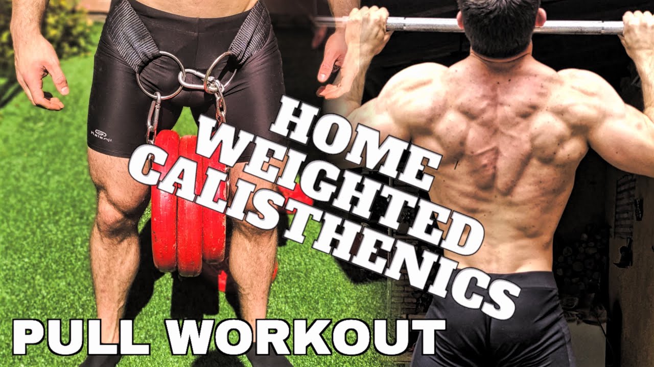 Weighted Calisthenics Pull Up Workout and Bodyweight Workout | Home ...