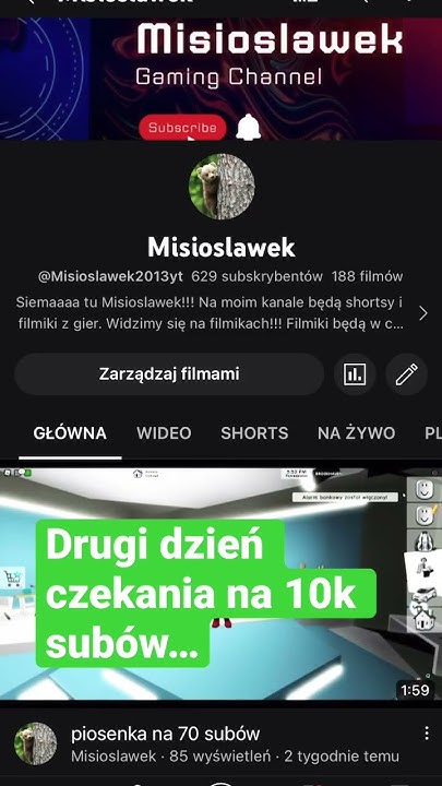 Drugi Dzień Czekania Na 10k Subów Youtube
