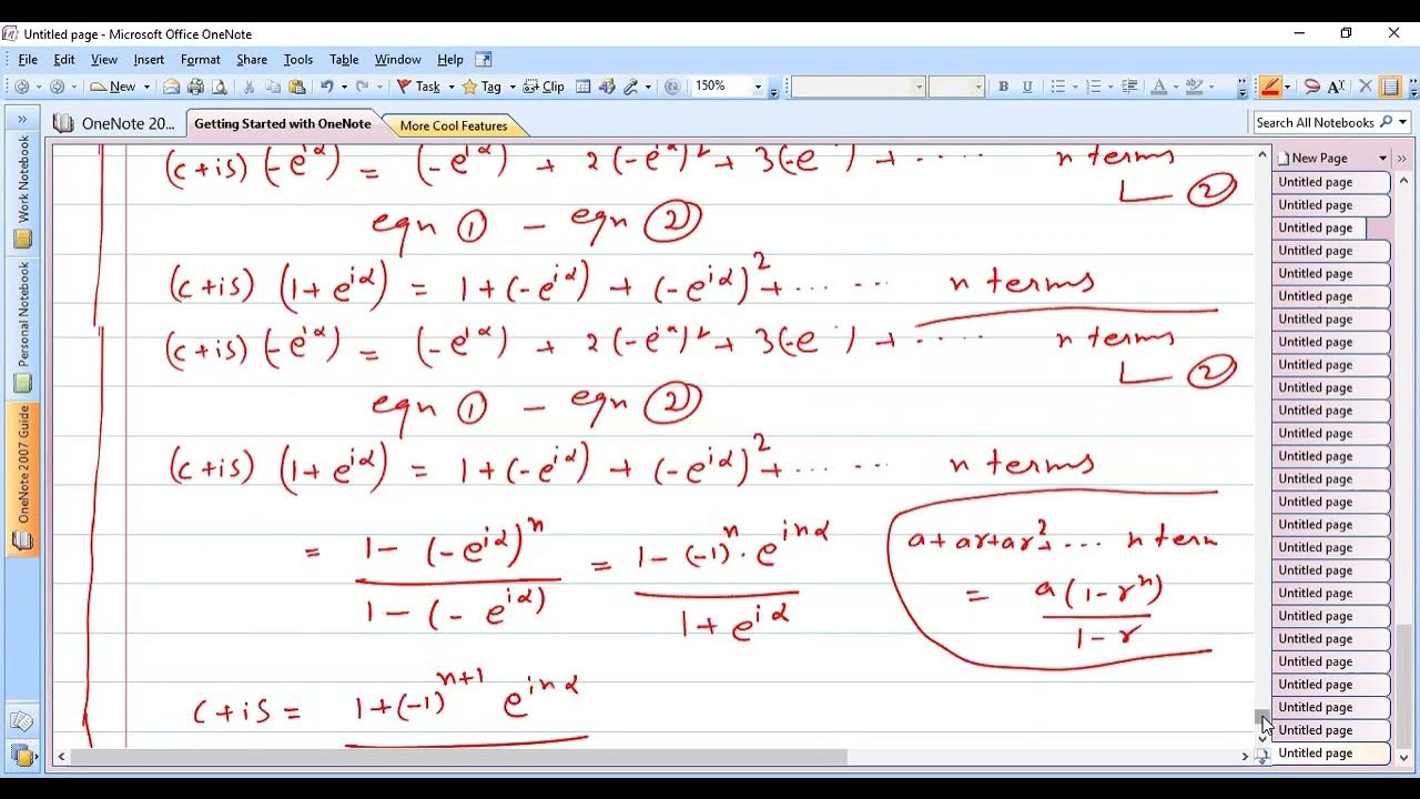 Summation Of Ap Gp Trigonometric Series Youtube