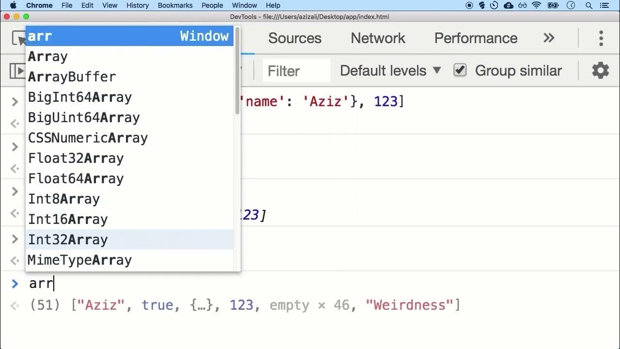 Lesson 14: More on Arrays - Weird Parts and Length - YouTube