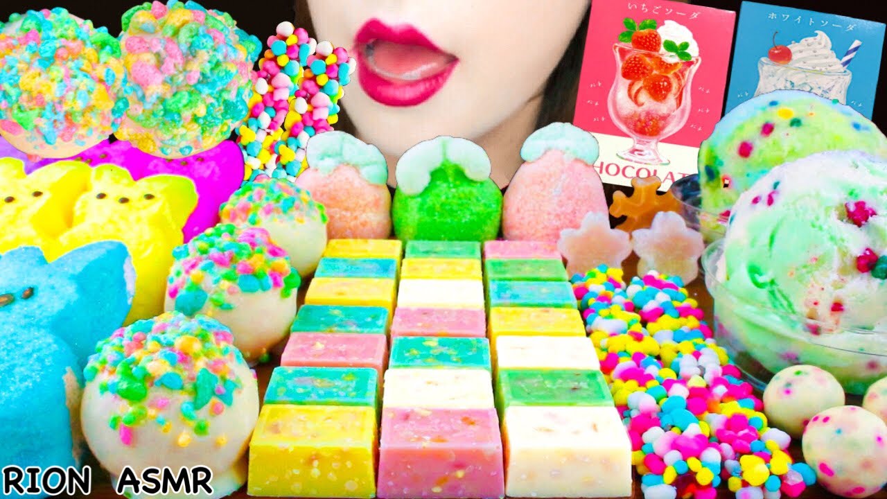 【ASMR】POPPING CHOCOLATE,POP CAKE WITH POPPING CANDY,BASKIN ROBBINS ...
