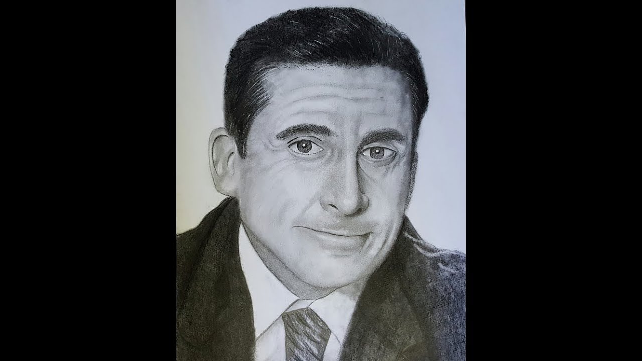 Drawing Steve Carell - YouTube