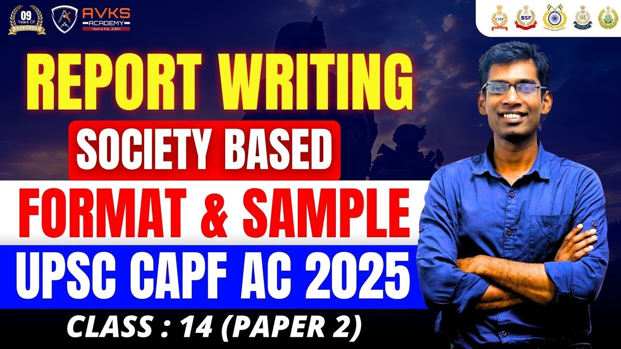 Report Writing in CAPF AC EXAM 2025 | Important topics for Paper 2 ...