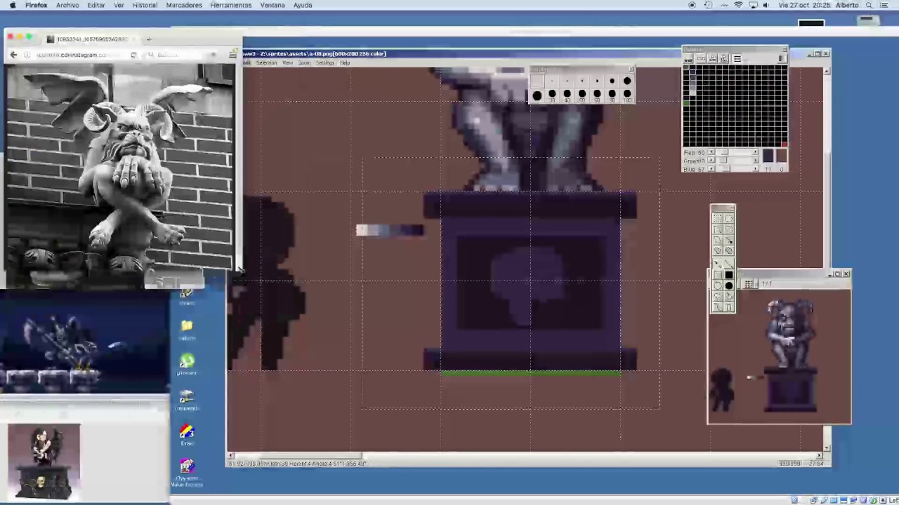PIXEL ART TIME LAPSE #101 - Fantasy Satyr Statue for Video Games - YouTube