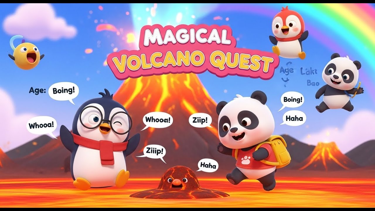 Join Pingu the penguin and Bao the panda Magical Volcano Adventure ...