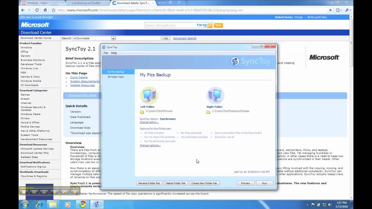 Microsoft SyncToy - YouTube