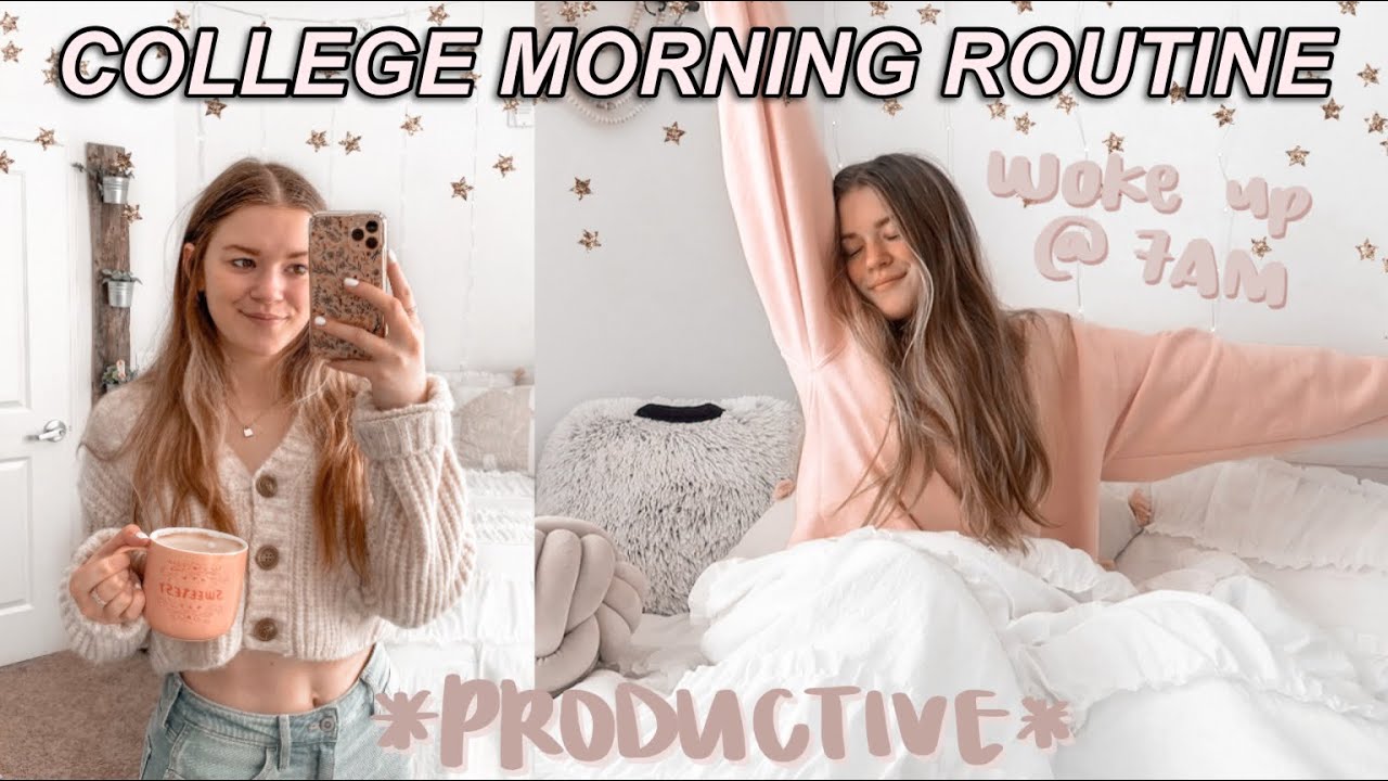 my *7 AM* college morning routine!! (for online school) | productive ...