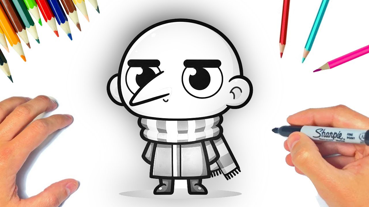 How to Draw GRU Despicable Me | EASY Drawing | For KIDS | KAWAII - YouTube