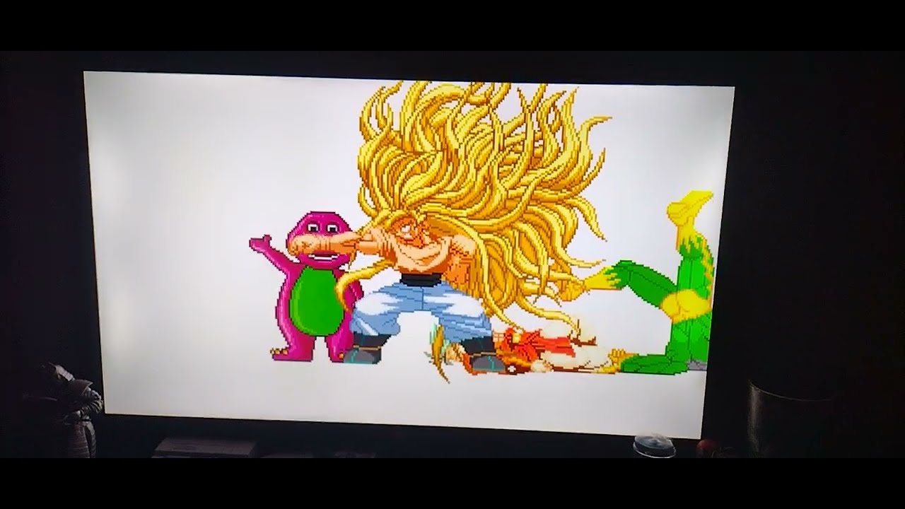SSJ100 Goku & SSJ5 Nightmare Broly And Barney Break MUGEN! - YouTube