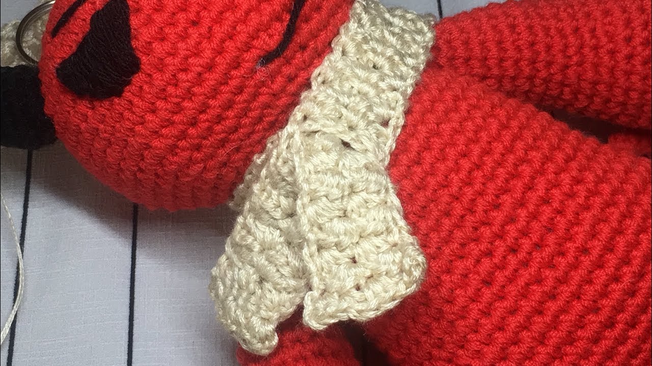 How to pull through scarf crochet for doll ถักผ้าพันคอสำหรับตุ๊กตา ...