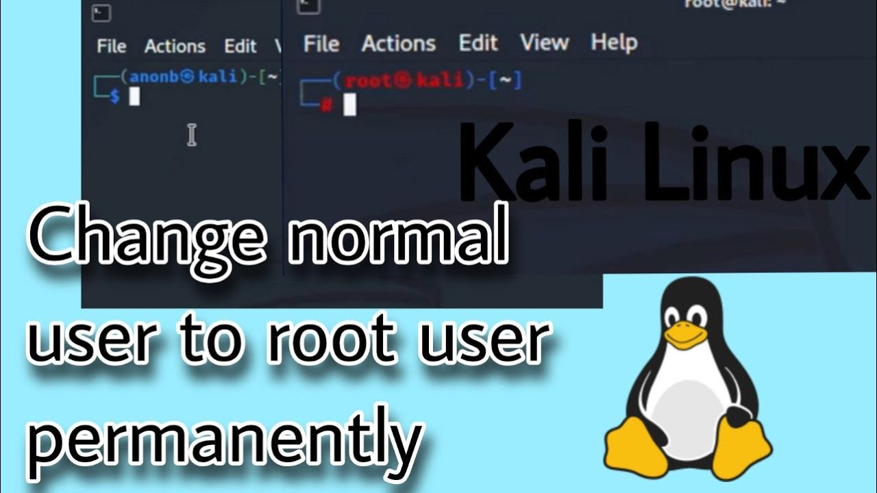 Change Normal User To Root User Kali Linux YouTube Change Normal User To Root User Kali Linux YouTube