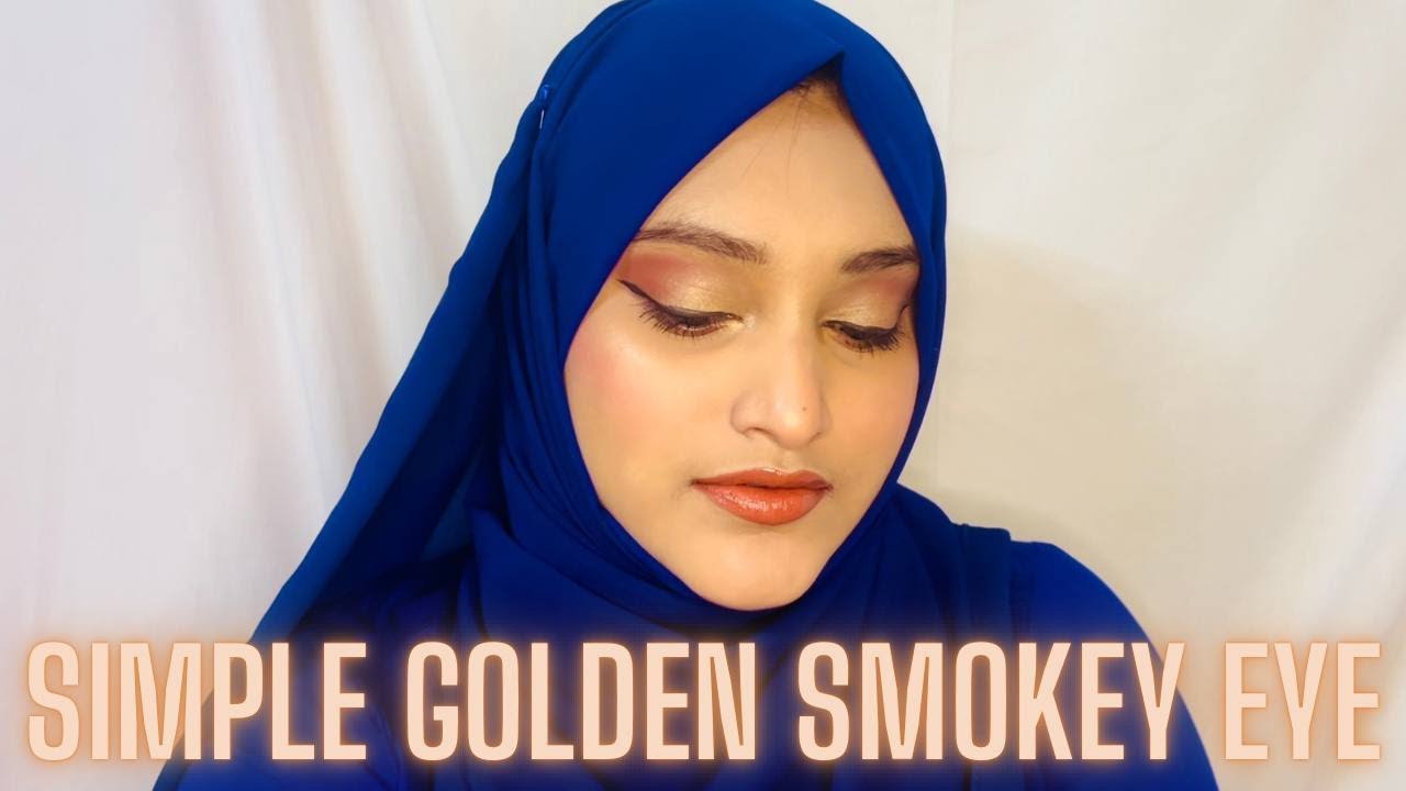 SIMPLE GOLD SMOKEY EYE tutorial | Easy way to do a gold smokey eye ...