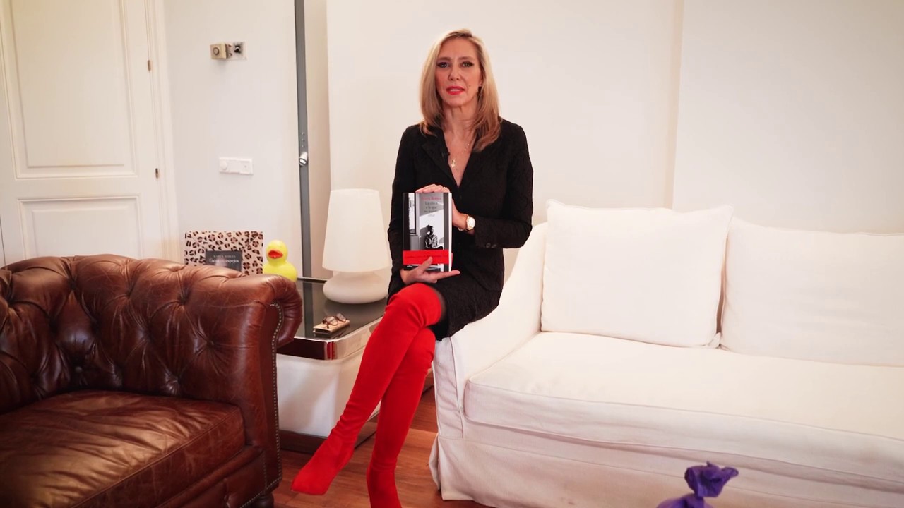 Spanish Journalist Marta Robles in sexy red thigh high boots - YouTube
