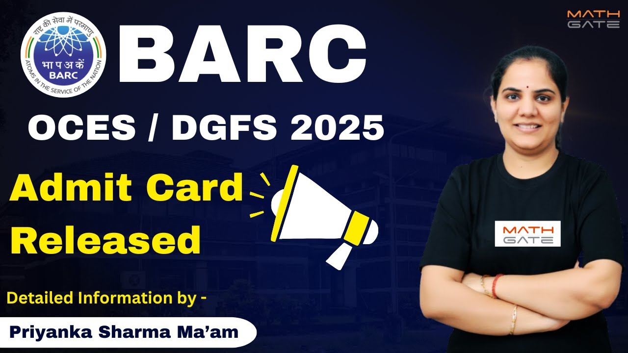 BARC-2025 ADMIT CARD RELEASED || How to download admit card ? BARC ...