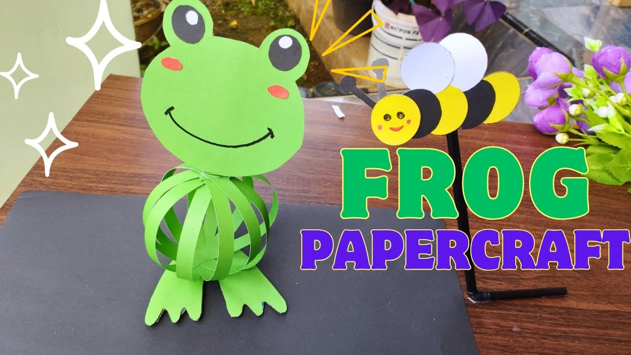 How To Make Paper Frog Toy Diy Paper Craft Easy - YouTube