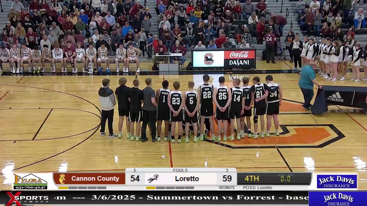 Loretto High School vs Cannon County High School - Men's Basketball - 3 ...