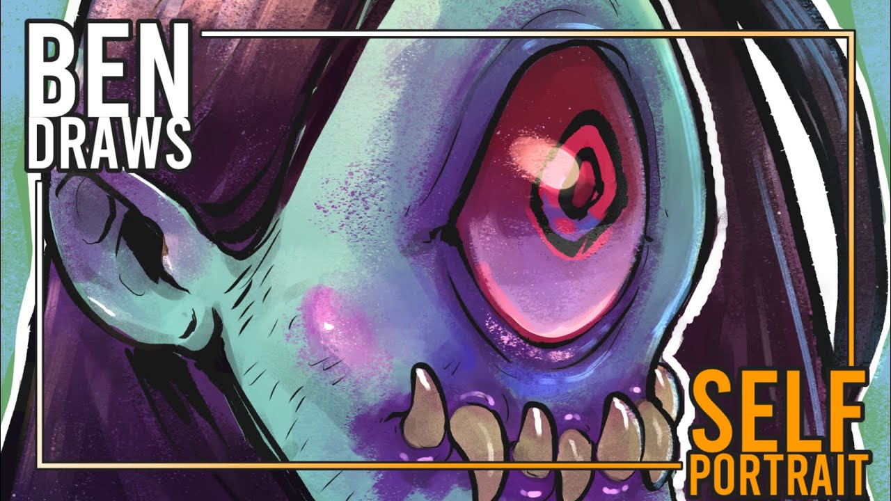 Monster Self Portrait - Drawing Timelapse - YouTube