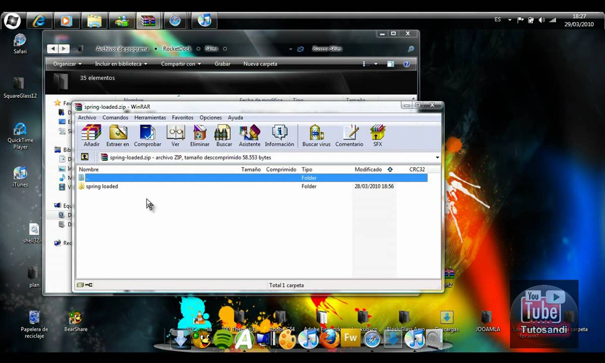 Como poner temas a Rocketdock - YouTube