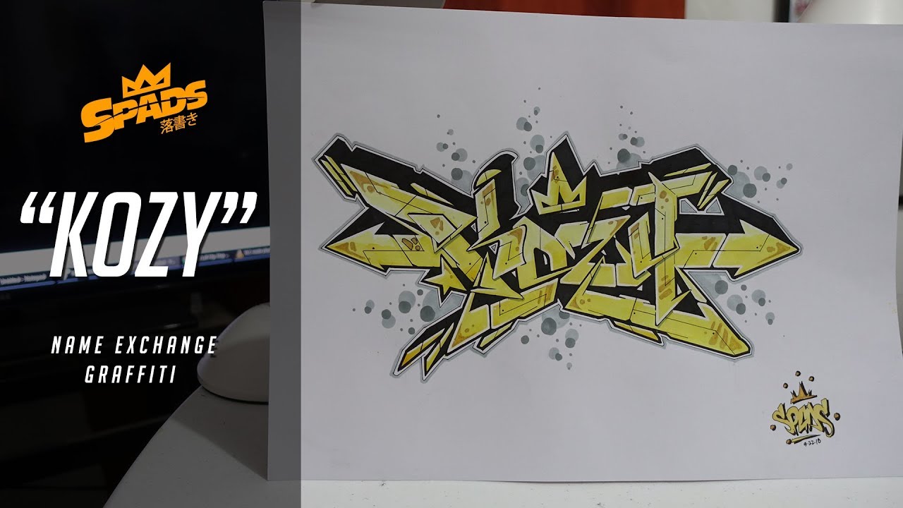 Name Exchange "Kozy" | Graffiti acrylic & marker combination | Spads ...