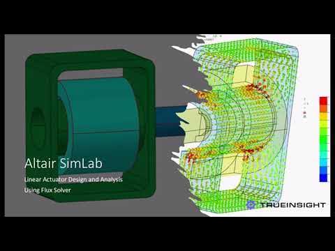 Linear Actuator Design using the Altair SimLab Flux Solver - YouTube