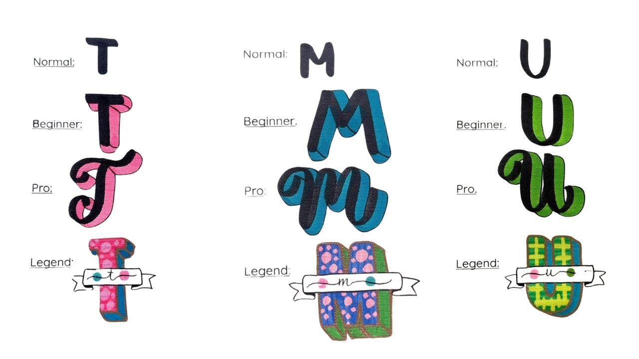 Unlock Your Creativity: 4 Ways to Letter the Alphabet 🌈 - YouTube