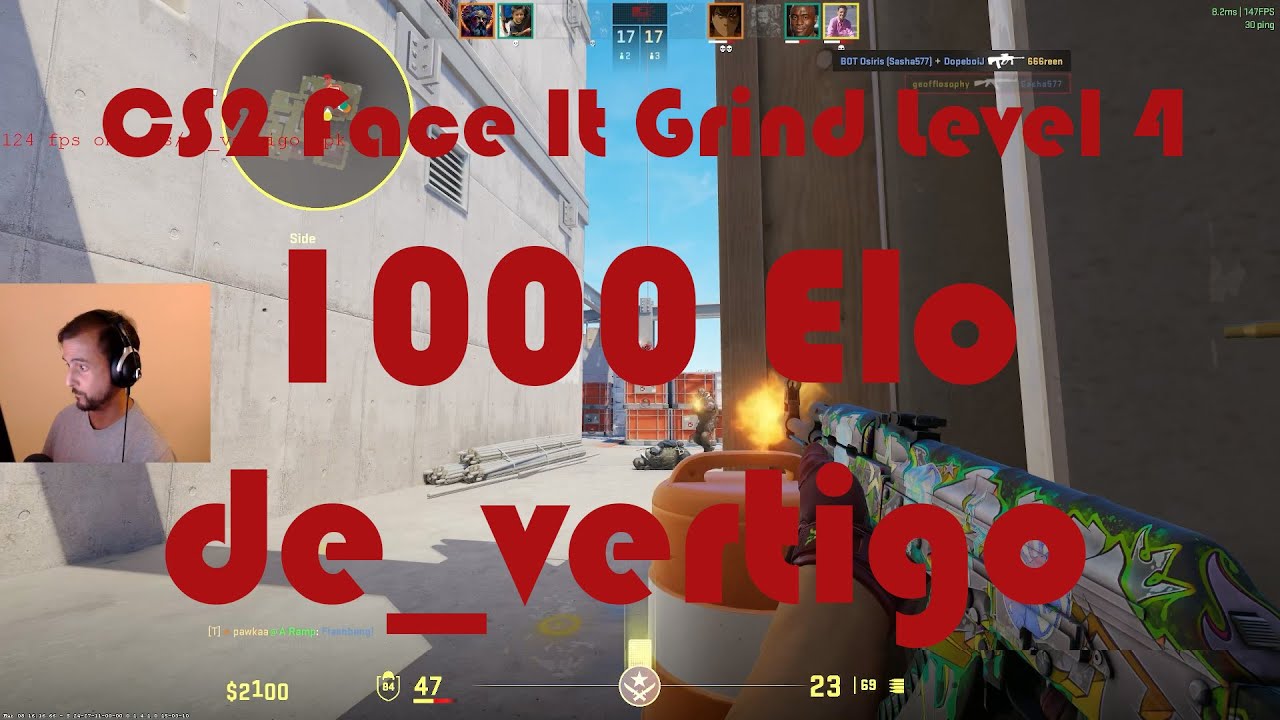 CS2 Face-It Grind - Face-It Level 4 - 1000 Elo - de_vertigo - YouTube