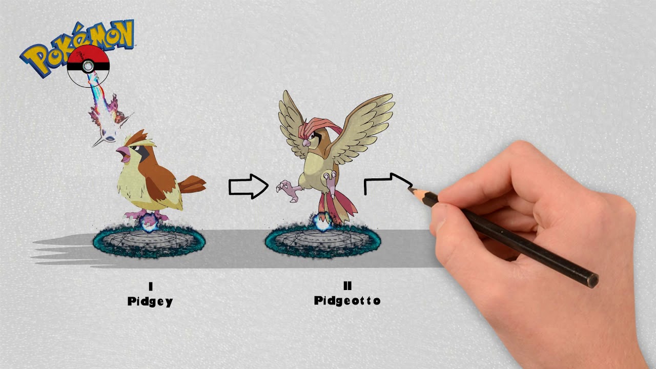 Pokemon Pidgey's evolution ( ポケモンピジエボリューション ) - YouTube