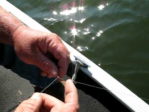 The proper way to tie a line to a hook. - YouTube