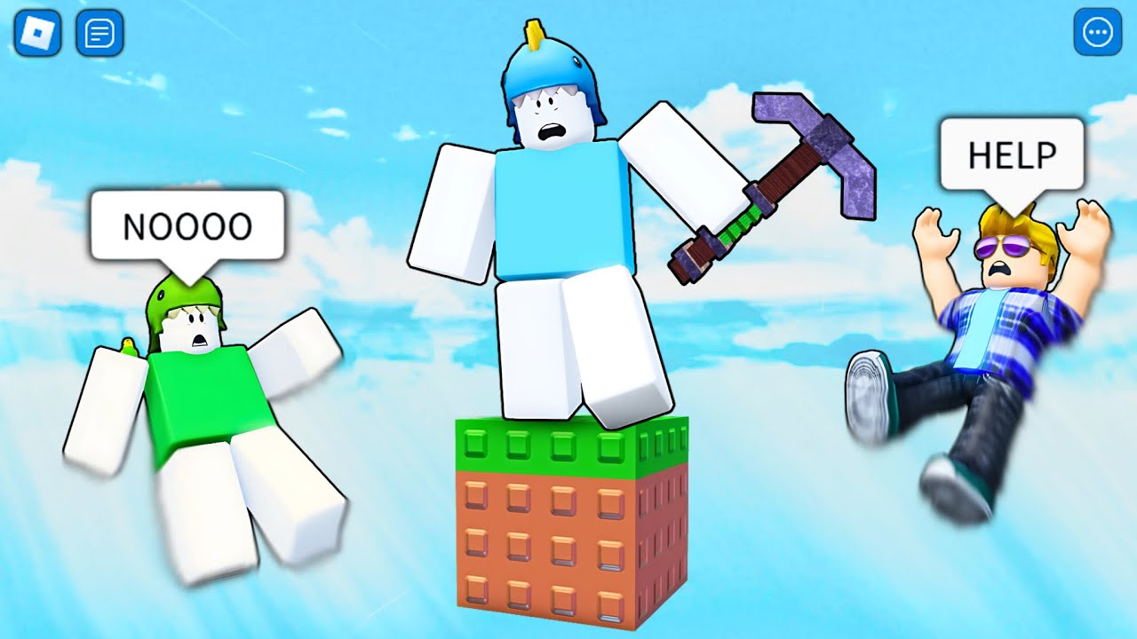 ROBLOX One Block 🧱 FUNNY MOMENTS (MEMES) - YouTube