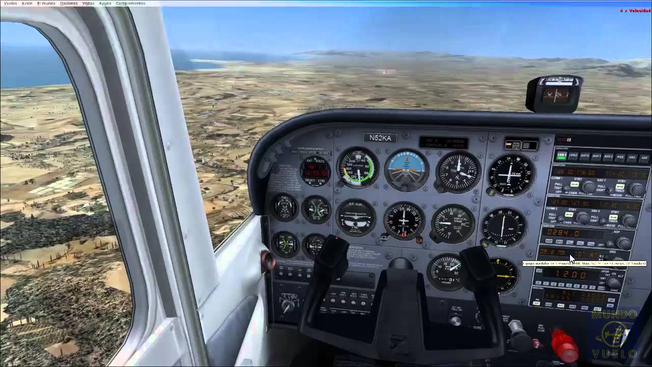Aprendizaje completo de vuelo con VOR en Cessna - YouTube